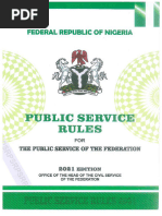 Public Service Rules - Ministry of Public Service | PDF
