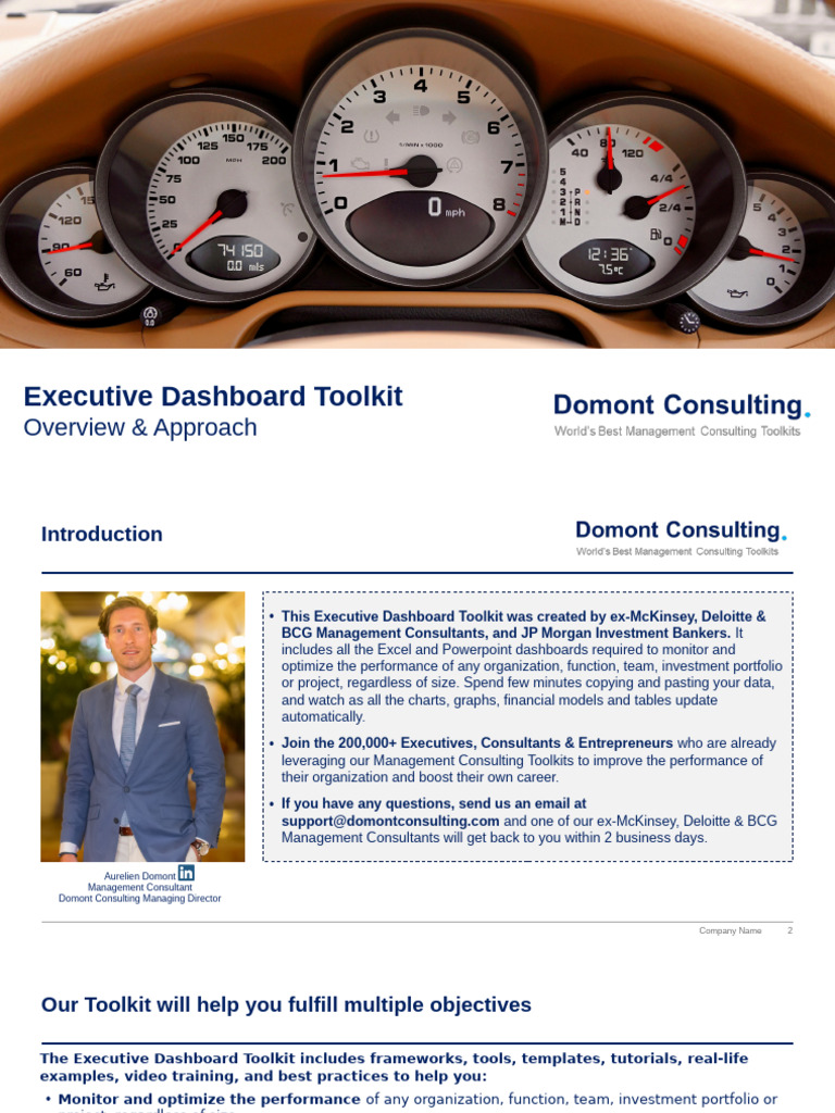Executive Dashboard Toolkit Overview | PDF | Expense | Economies