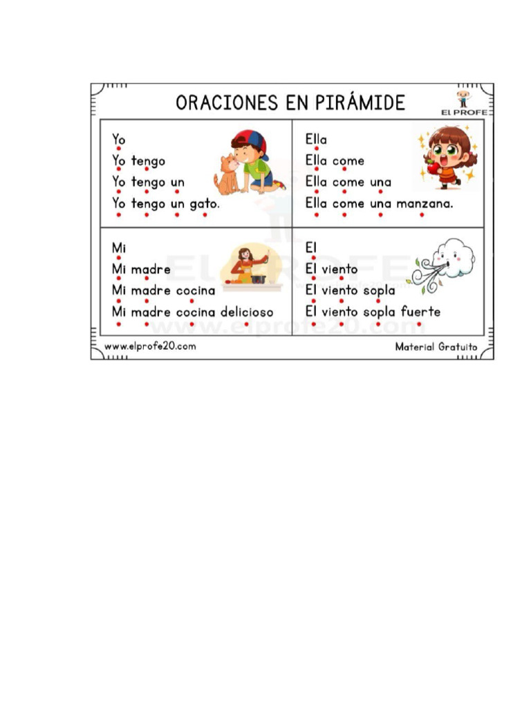 Oraciones en Piramide | PDF