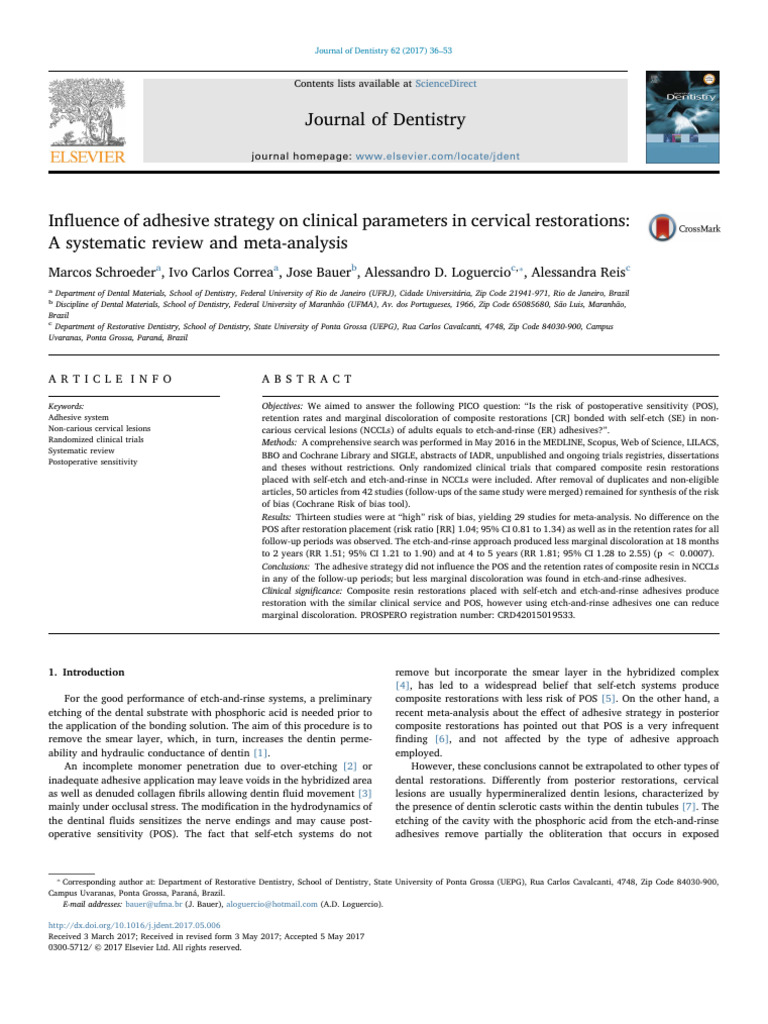 1 s2.0 S030057121730101X | PDF | Systematic Review | Meta Analysis