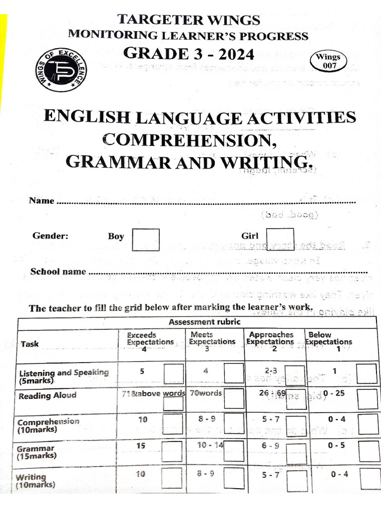 ENG Grade 3 Targeter 007 | PDF