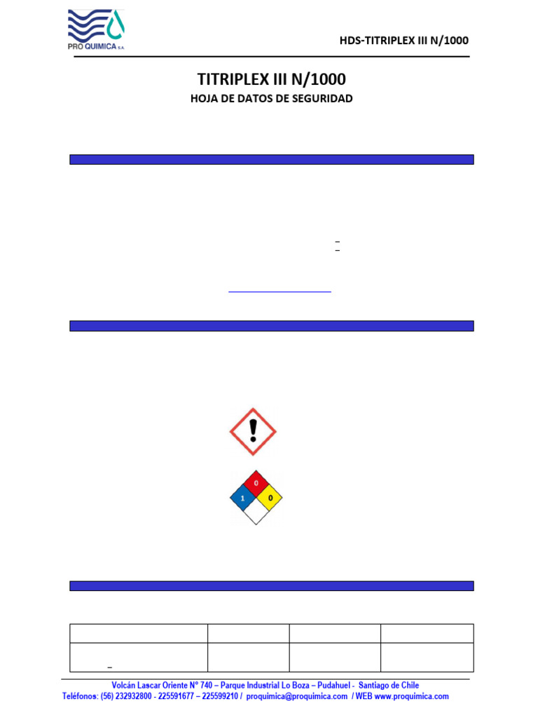Hds-Titriplex III n1000 (2019) | PDF | Agua | Materiales