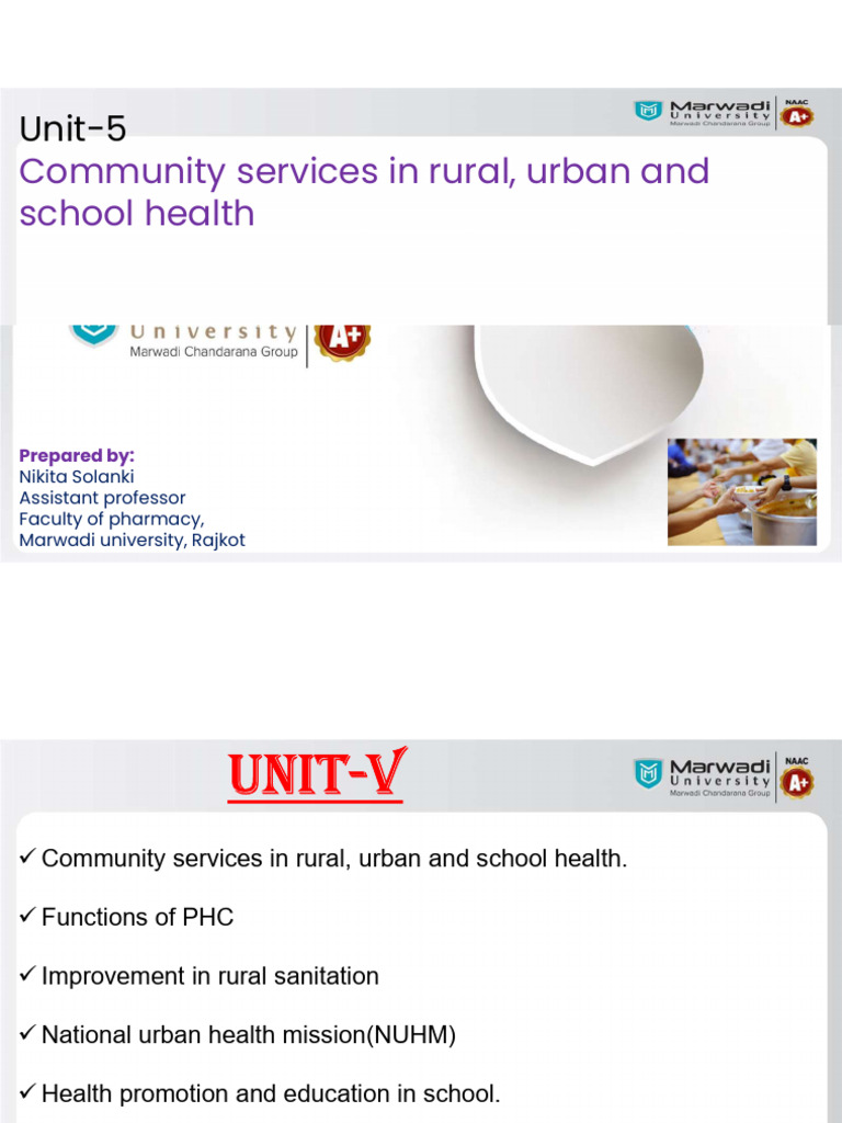 Community Health Services Overview | PDF | Sanitation | Health Care