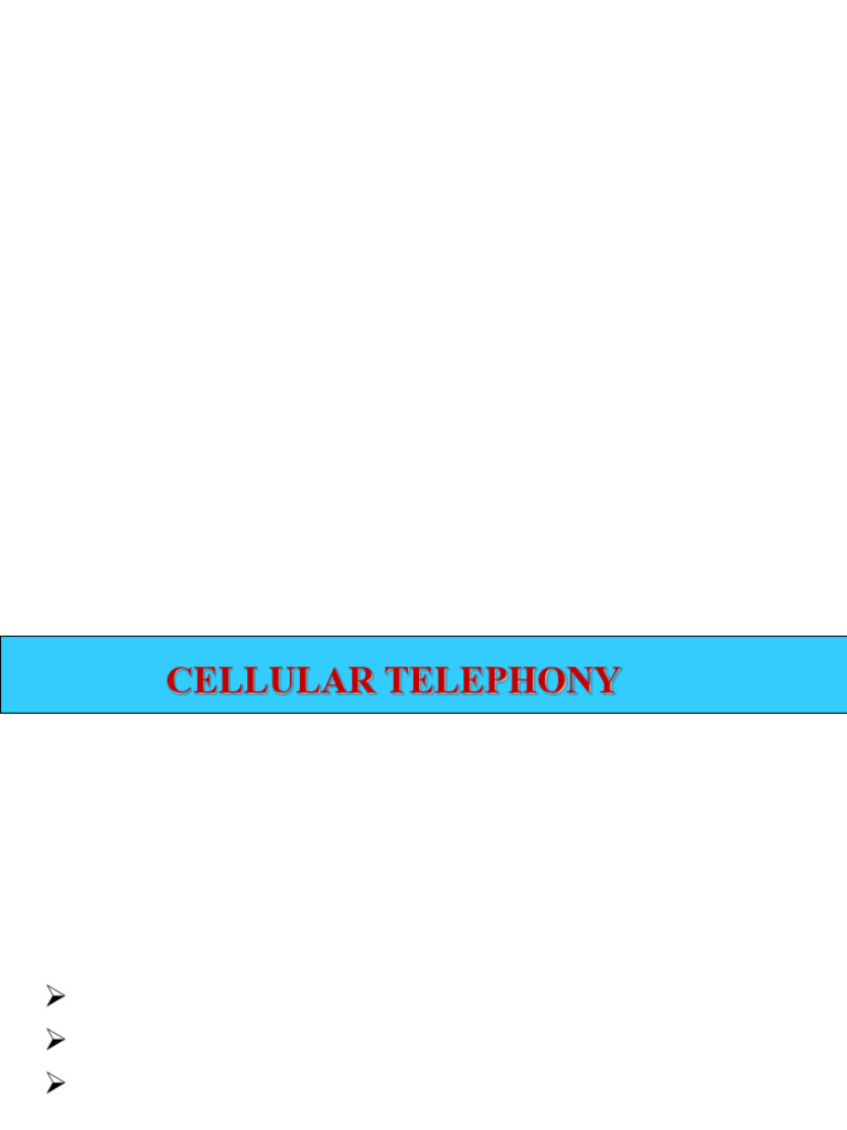 CHPTR 5 - Part 2 - Cellular Telephony | PDF | Cellular Network | Radio