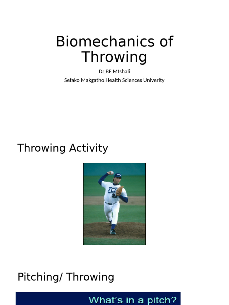 Biomechanics of Throwing Phases | PDF
