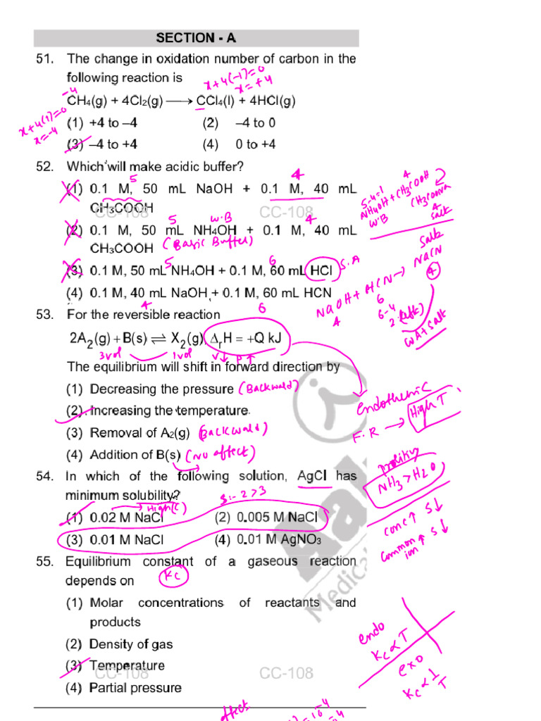 FTS06 Redox and Equilibrium and p Block | PDF | Molecules | Physical Chemistry