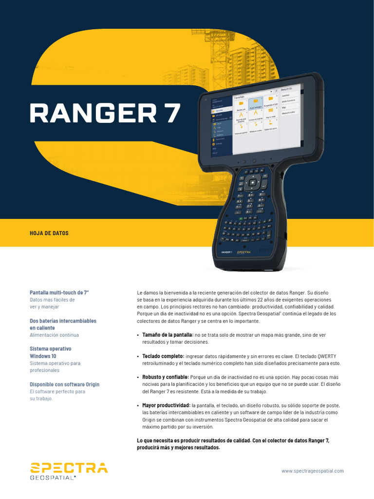 022487-194-es-AR - Spectra Ranger7 - DS - A4 - 1022 - LR | PDF | USB ...