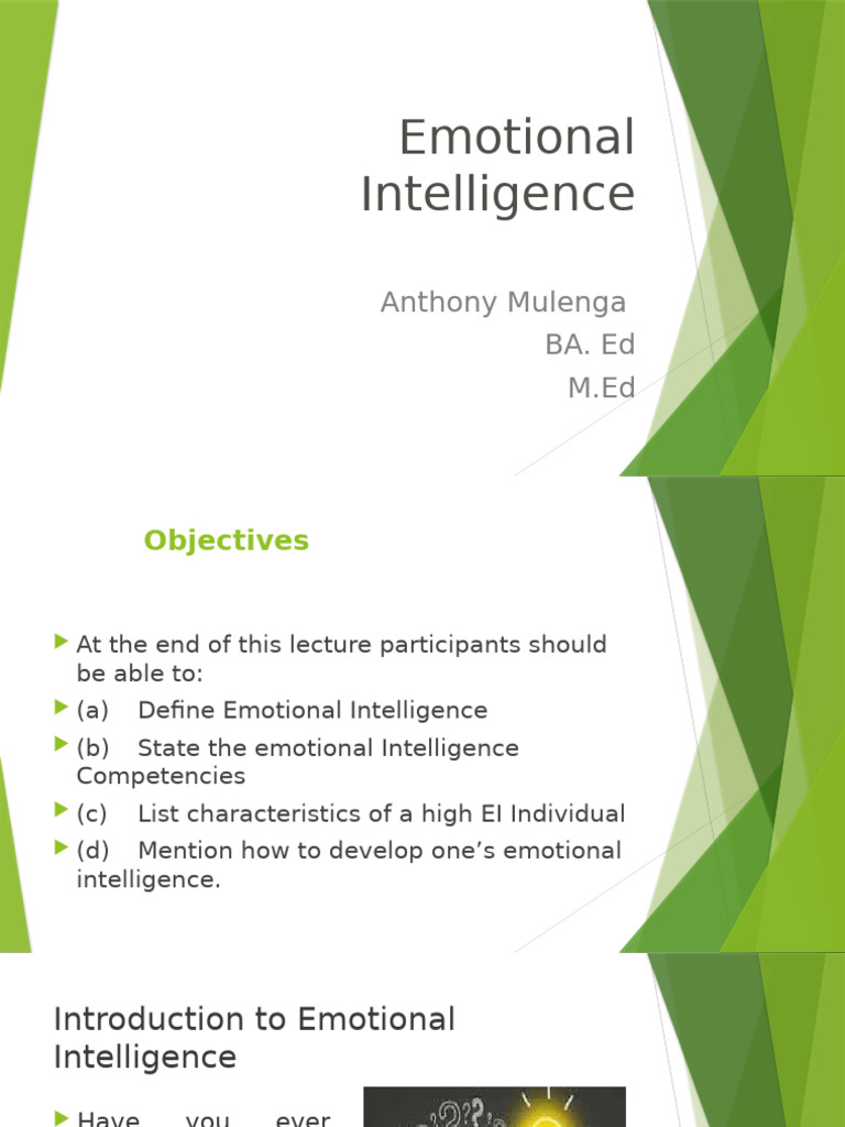 Understanding Emotional Intelligence Essentials | PDF | Emotional ...