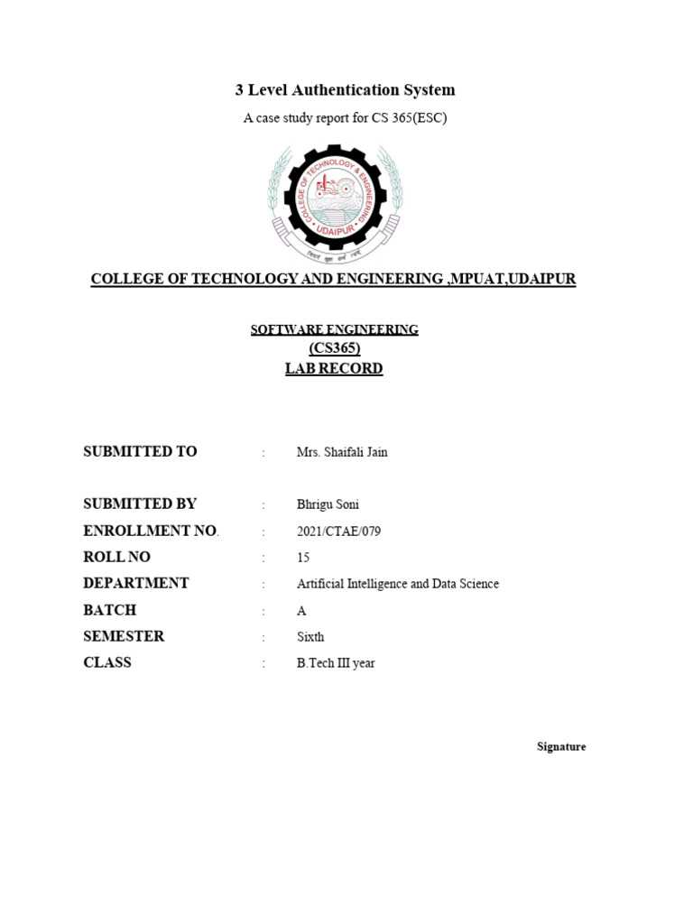 Software Engineering Bhrigu Soni | PDF | Security | Computer Security
