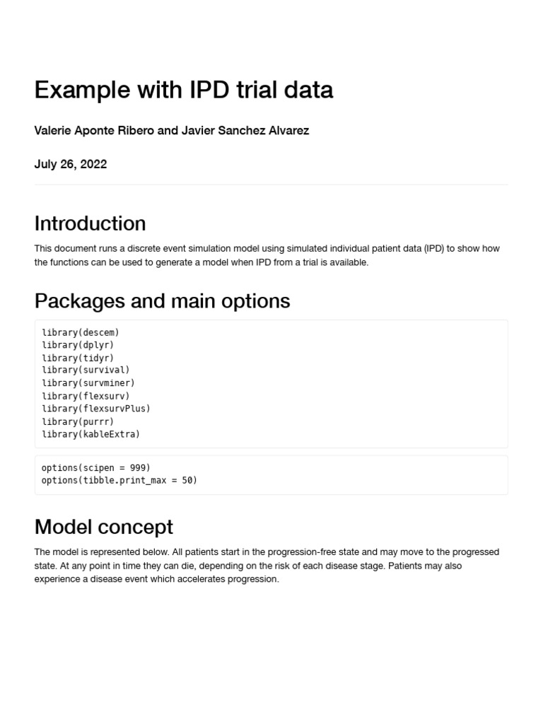 Example with IPD trial data • descem | PDF | Applied Mathematics