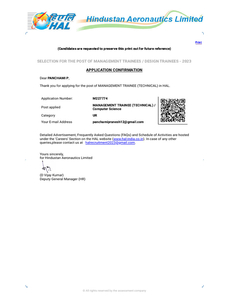 Hal Online Registration | PDF