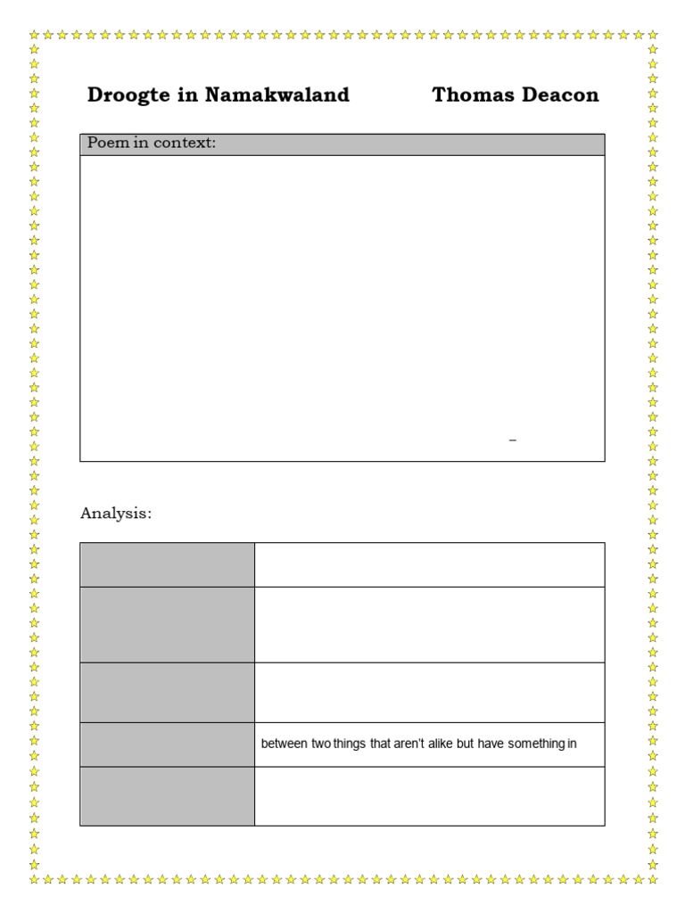 GR11 Poem Droogte in Nama | PDF | Poetry