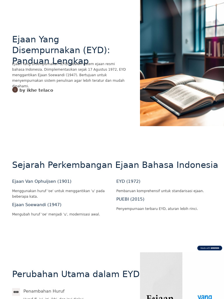 Ejaan Yang Disempurnakan EYD Panduan Lengkap | PDF