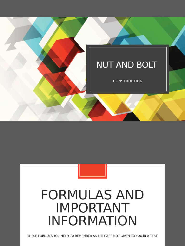 Nut and Bolt | PDF