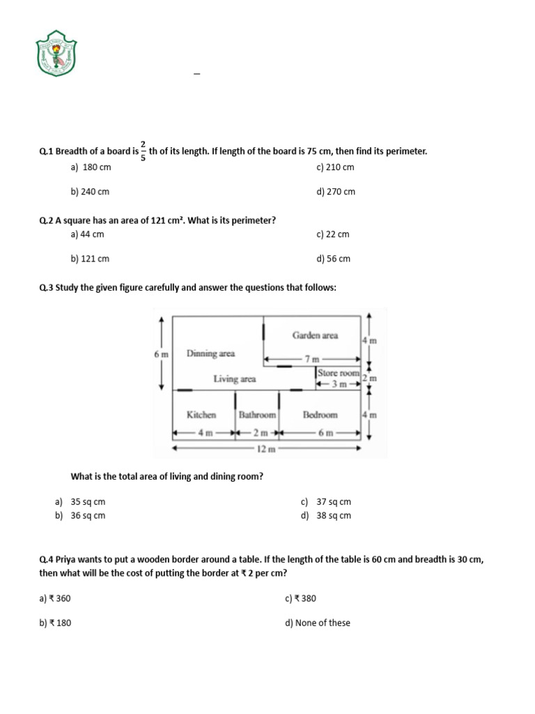Capacity and Area Perimeter | PDF | Volume | Length