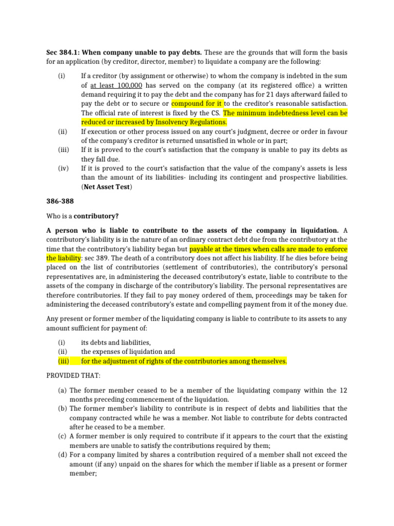 Voluntary Liquidation of Companies | PDF | Liquidation | Insolvency