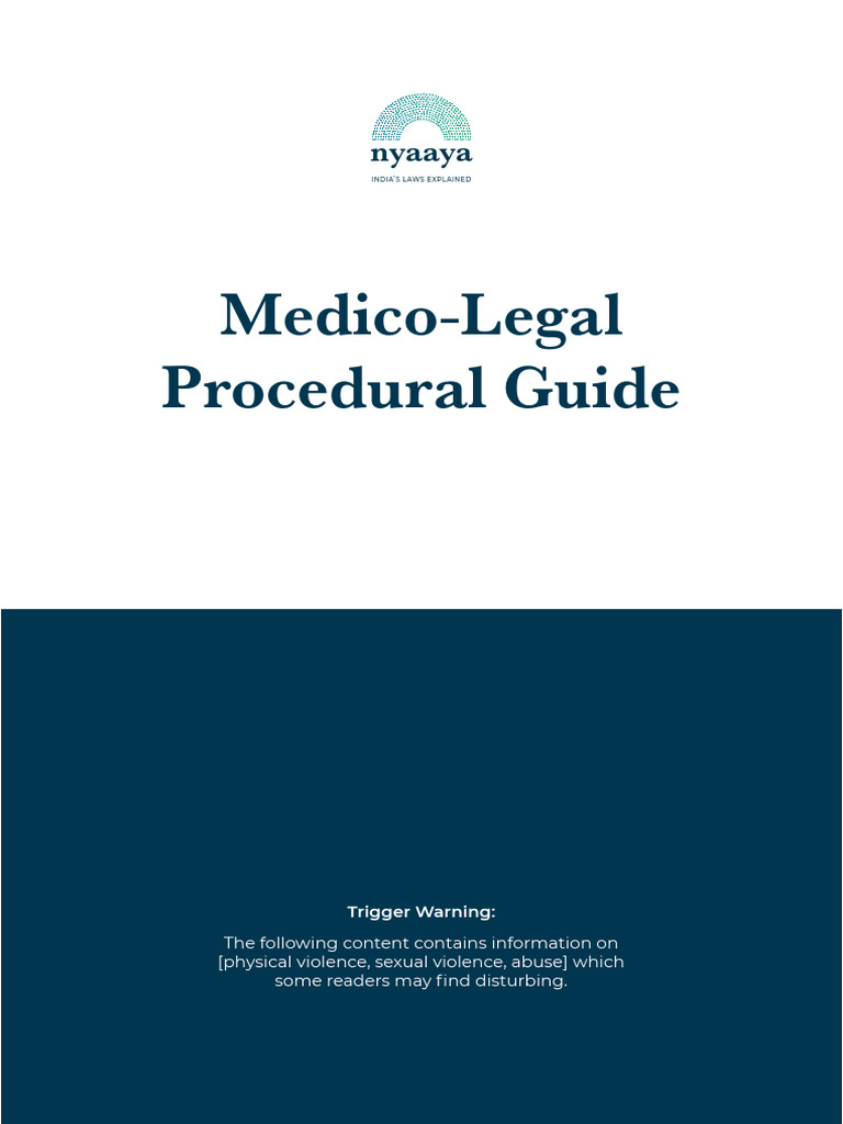 Nyaaya Medico Legal Guide | PDF | Sexually Transmitted Infection | Rape