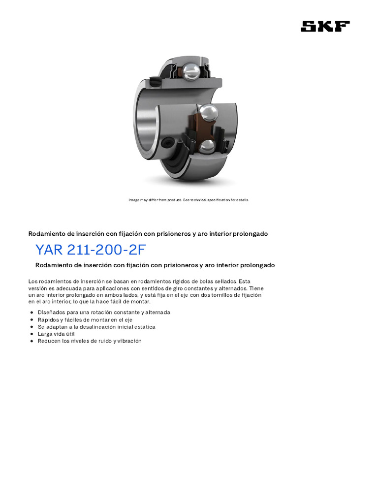YAR 211-200-2F - Rodamientos de Inserción - SKF | PDF | Red mundial | Internet y web