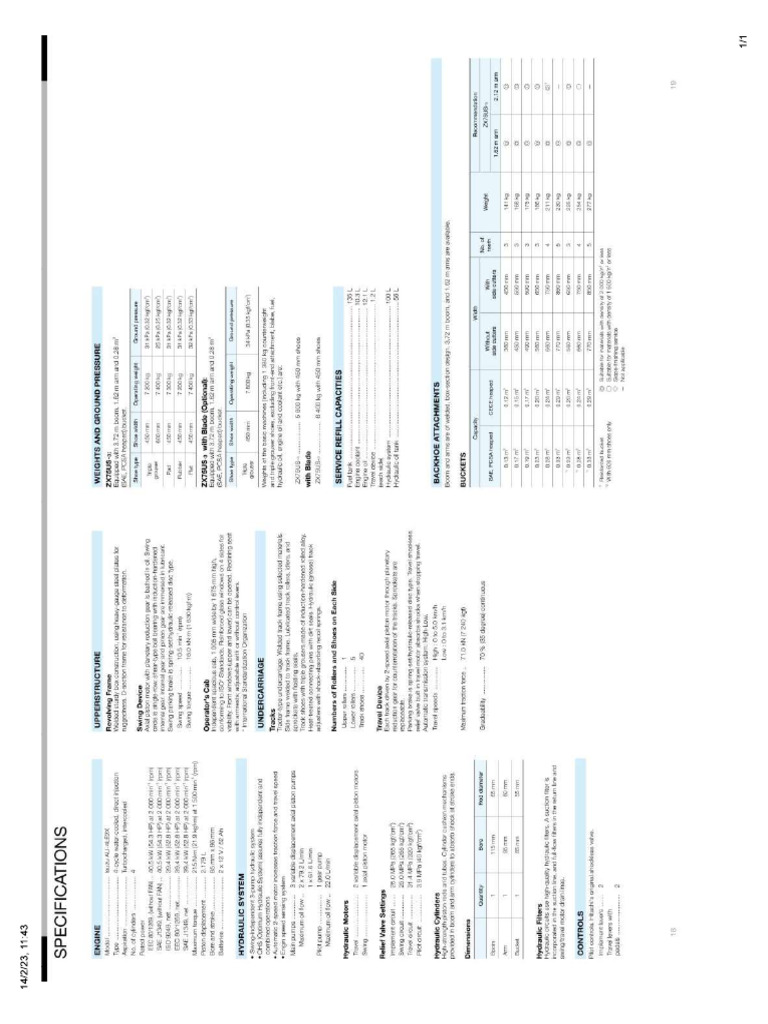 Ficha Tecnica - Retro Hitachi 75 | PDF
