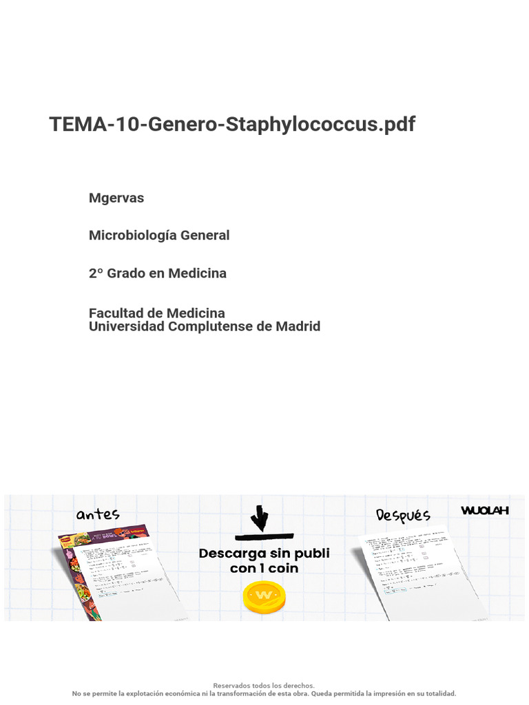 Infecciones por Staphylococcus y Gram+ | PDF | Staphylococcus Aureus ...