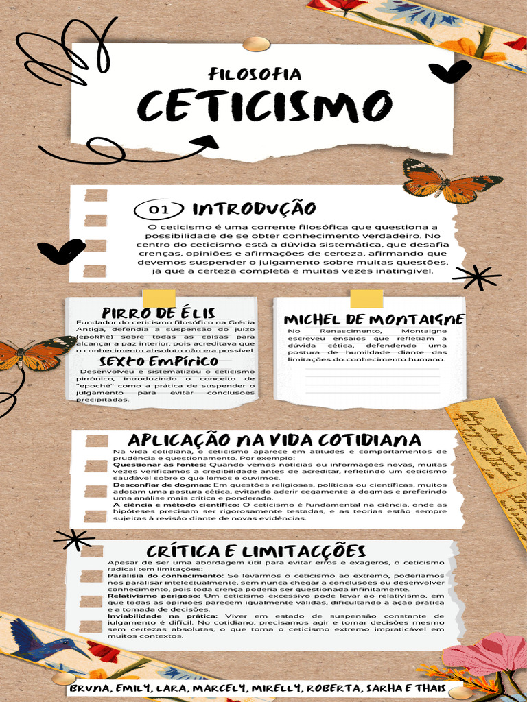 Ceticismo (Filosofia) - Infográfico | PDF | Ceticismo | Science