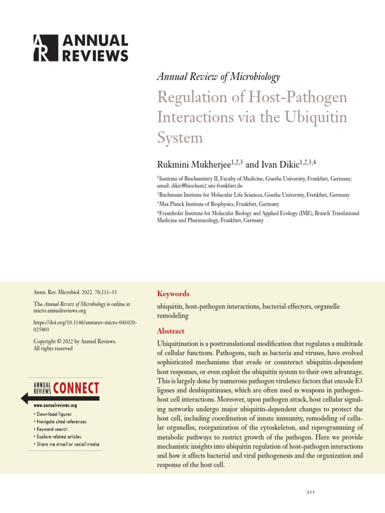 Autophagy and Pathogen-Host Interactionns | PDF | Ubiquitin | Interferon