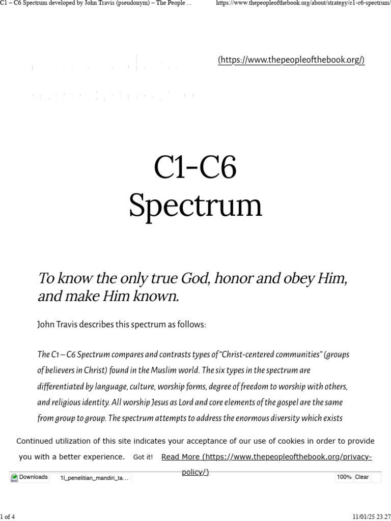 C1 - C6 Spectrum Developed by John Travis (Pseudonym) - The People of ...