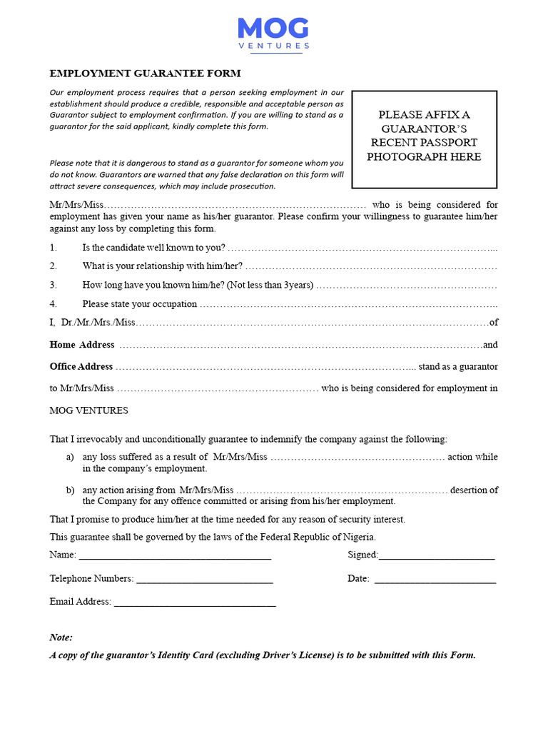 Empolyment Guarantee Form-3 | PDF | Justice | Crime & Violence