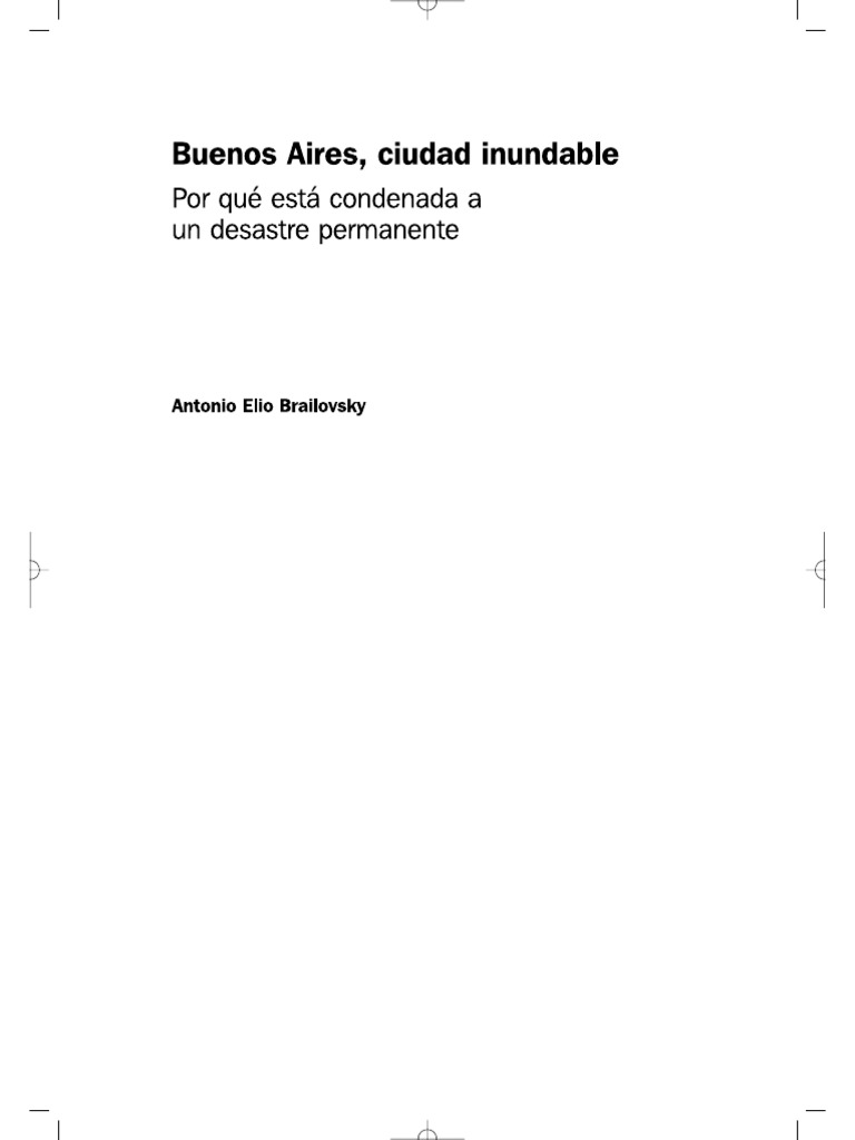Ciudad Inundable Brailovsky Cap 1 Al 19 | PDF