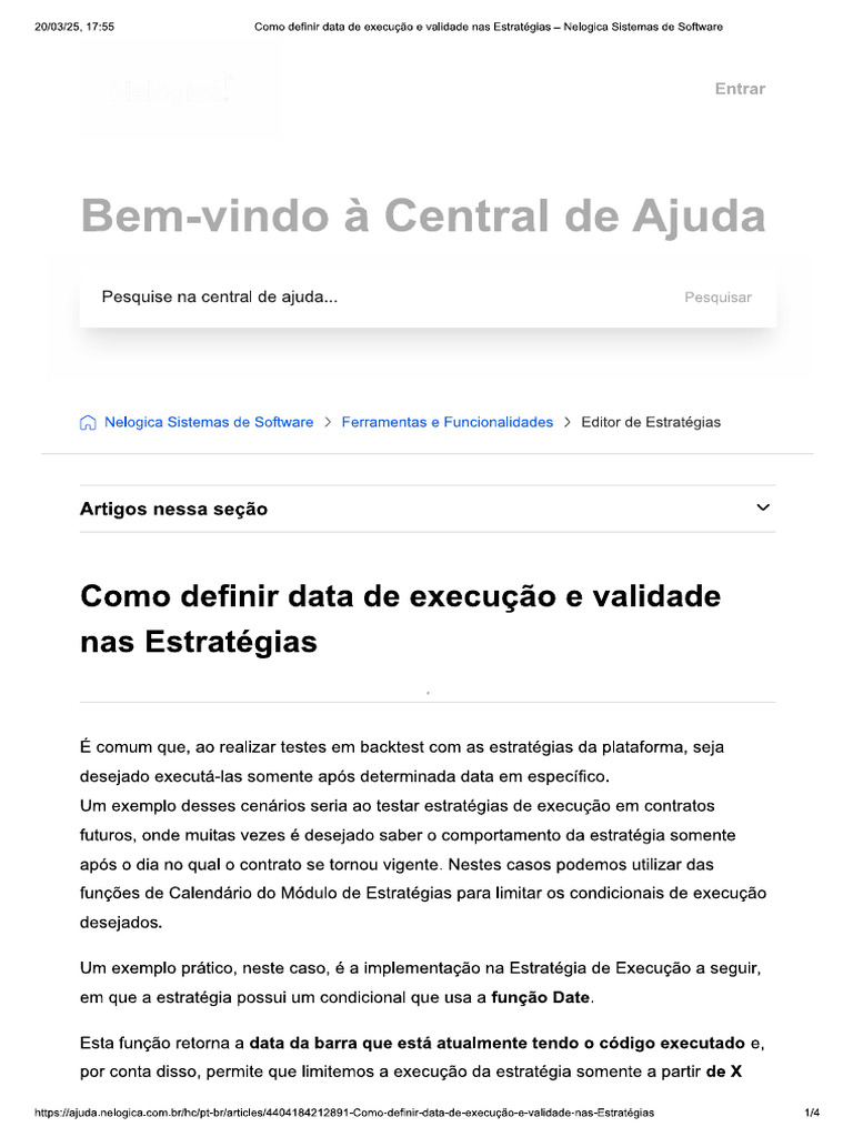 Como Definir Data de Execução e Validade Nas Estratégias PROFIT | PDF
