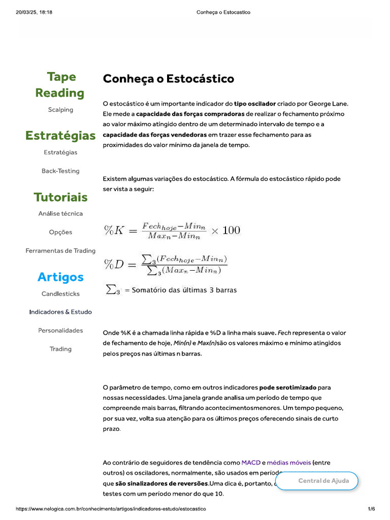 Conheça o Estocástico PROFIT | PDF