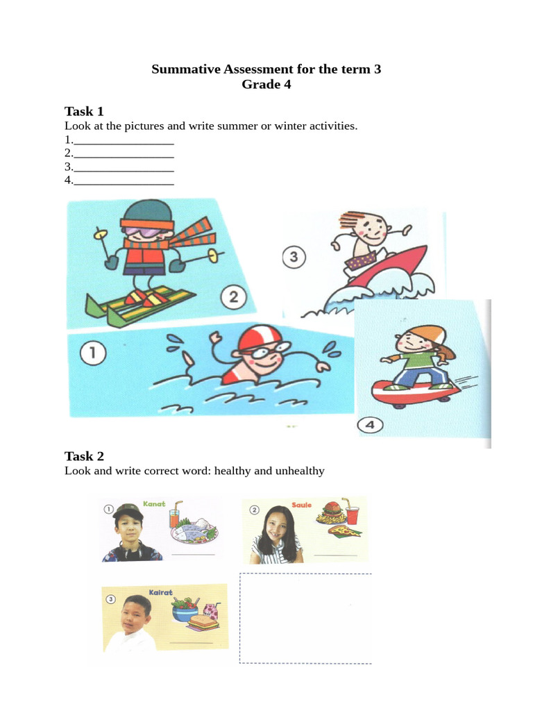SA For The Term 3 Grade 4 OOP | PDF