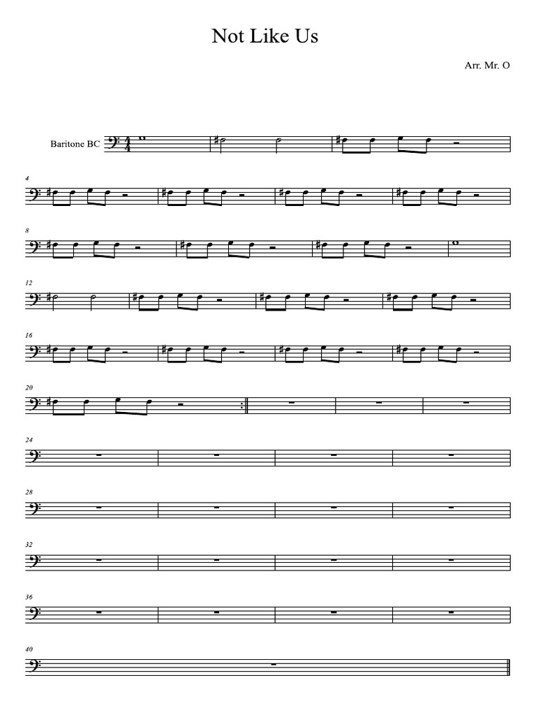 Not Like Us Baritone - Trombone I | PDF