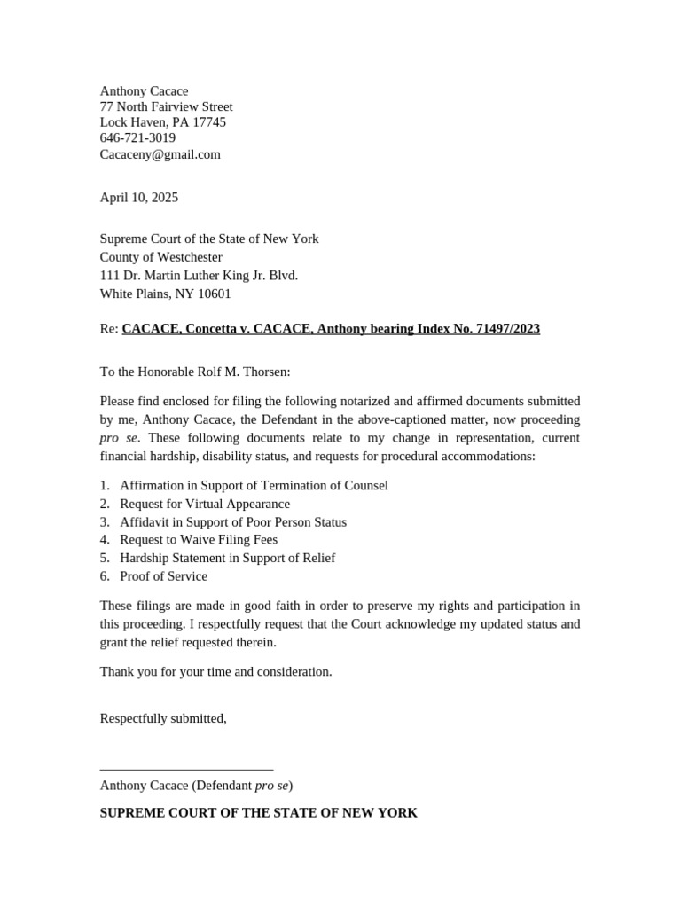 Court Motions - Anthony | PDF | Discovery (Law) | Pro Se Legal ...