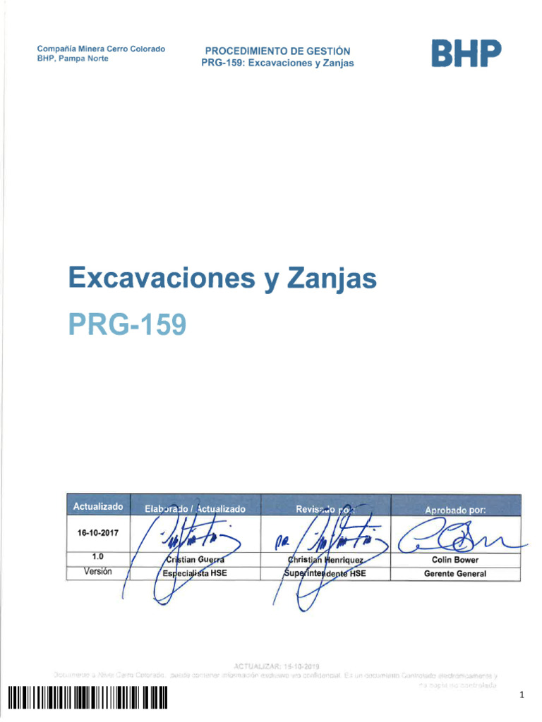 PRG-159 Excavaciones y Zanjas | PDF