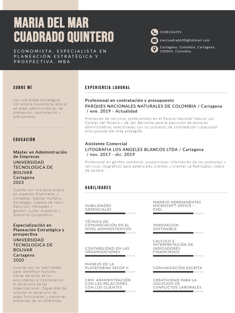 CV - MARIA DEL MAR CUADRADO - 2024 - Compressed | PDF | Colombia | Bogotá
