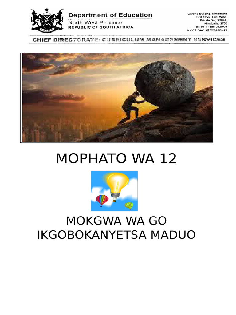 IKGOBOKANYETSENG MADUO Setswana Oct 2024 | PDF