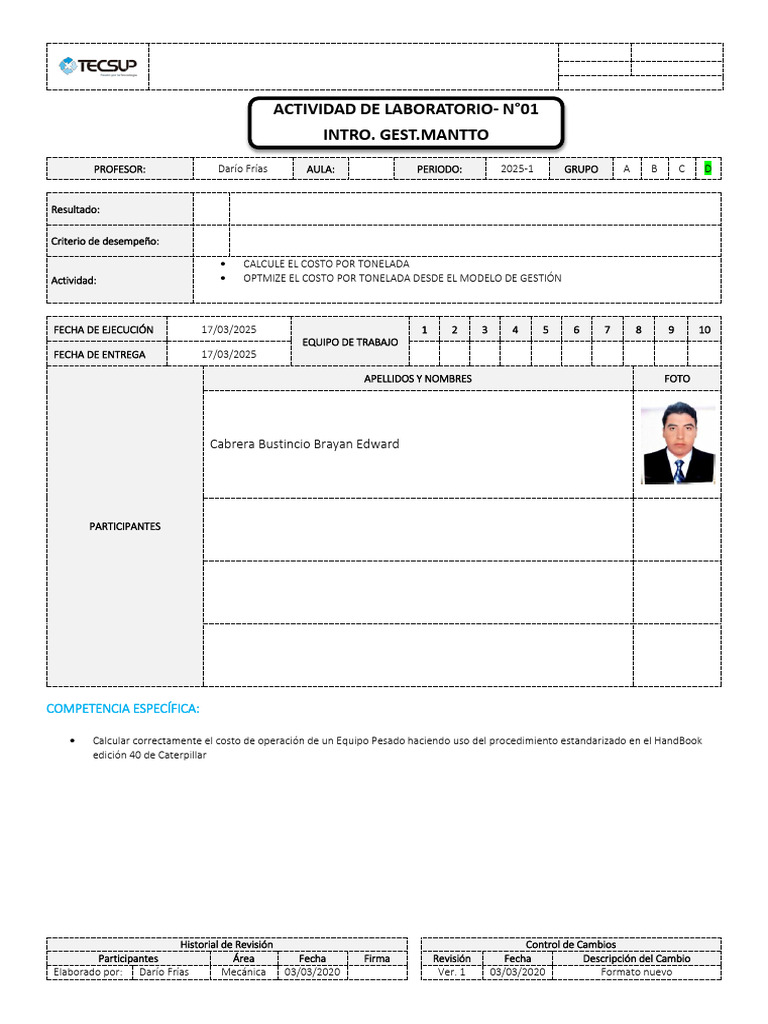 Lab01 Introgestmantto | PDF