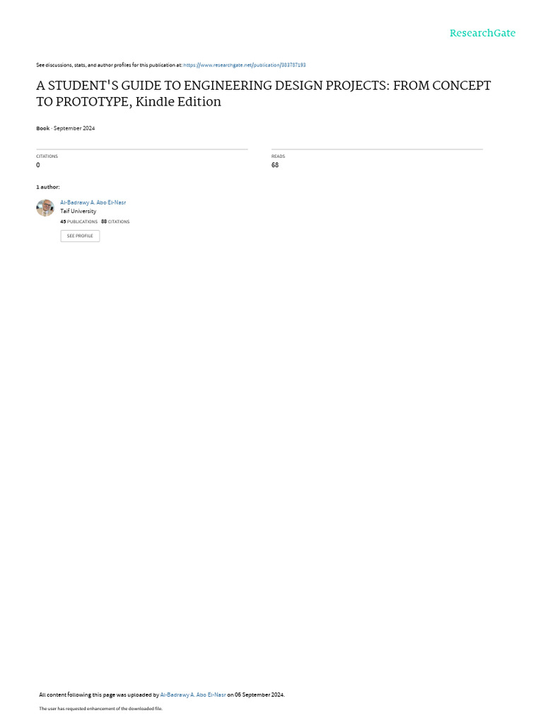 A Student'S Guide To Engineering Design Projects: From Concept TO ...