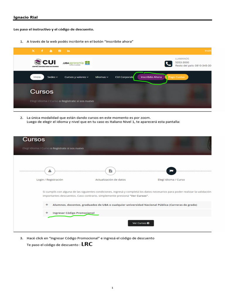 Instructivo CUI | PDF
