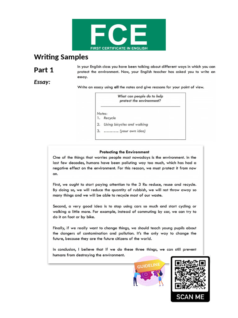 Cambridge FCE Samples | PDF