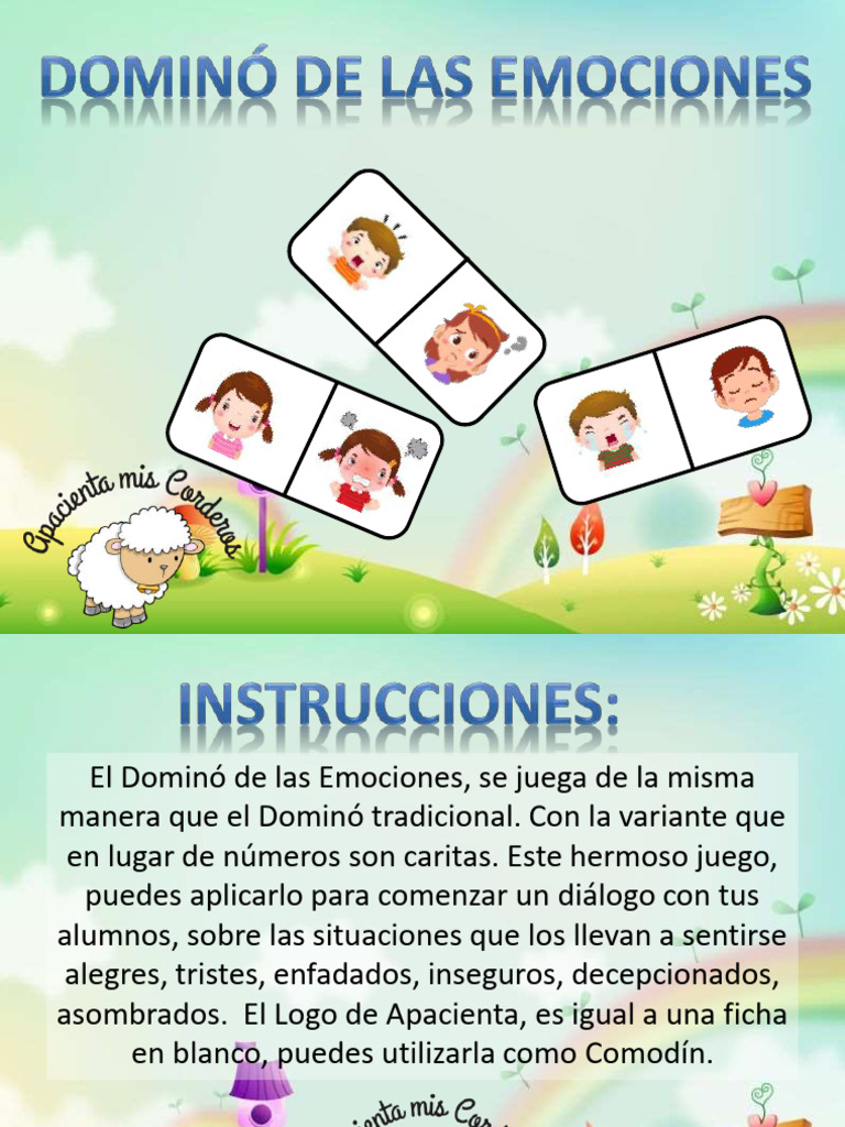 Dominó de Las Emociones (Taller de Manualidades) | PDF