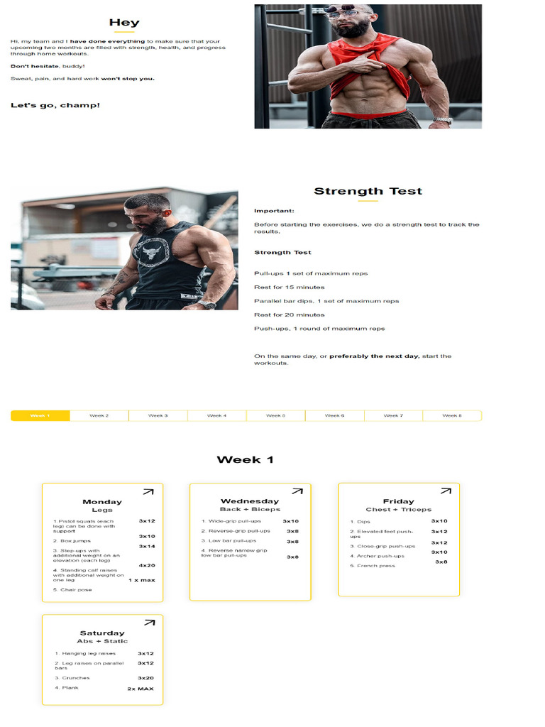 Training at Home | PDF