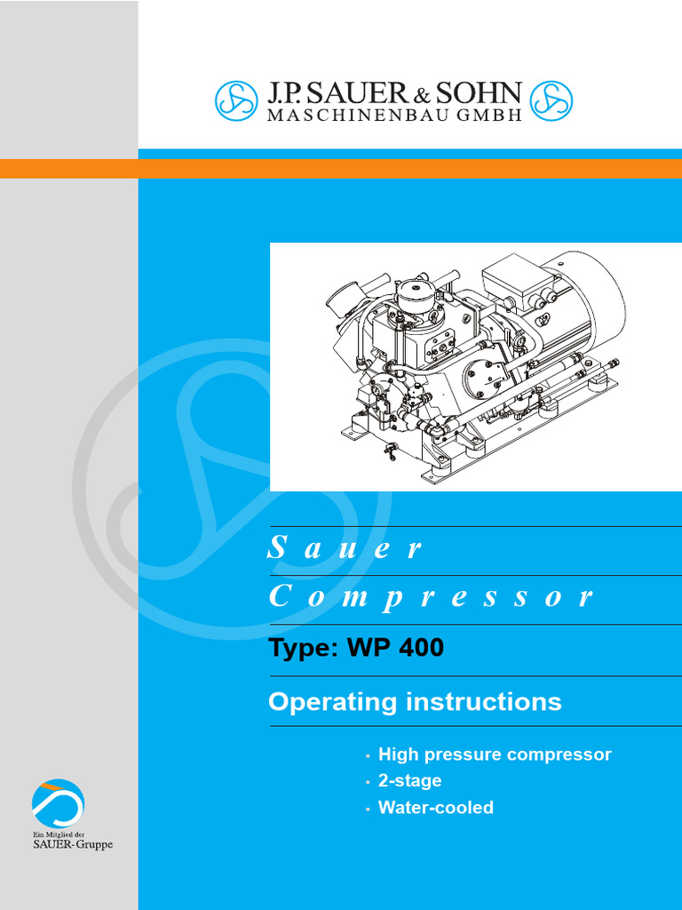 WP 400 Compressor Operating Instructions | PDF | Safety | Valve