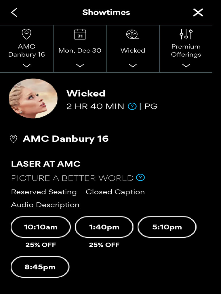 AMC Danbury 16 Showtimes for Wicked | PDF