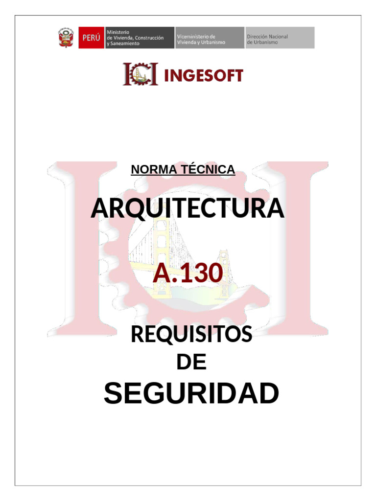 Norma A.130 RequisitosdeSeguridad Ingesoft | PDF | edificio | Escalera