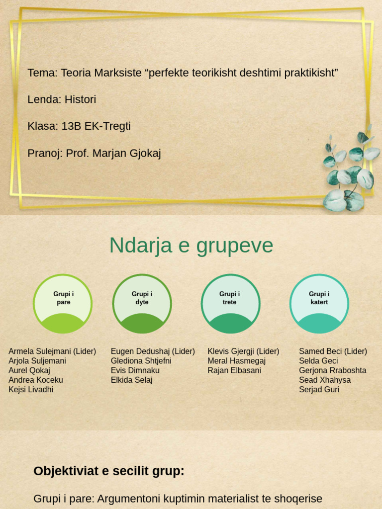 Watercolor Green Leaves Frame PowerPoint Templates | PDF