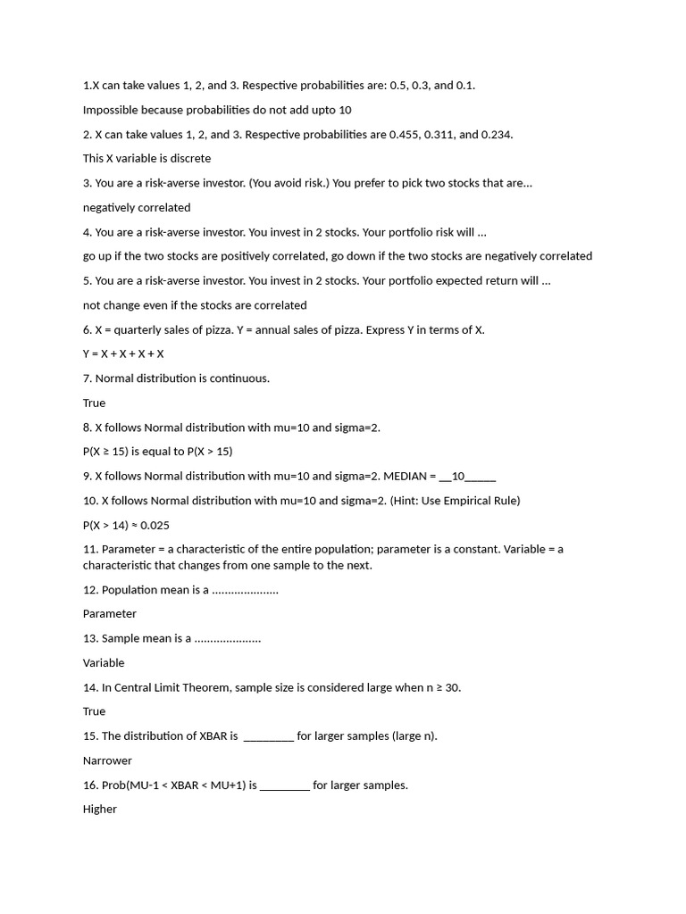 DADM Kahoot After Mid Term | PDF | Probability Distribution | Regression Analysis