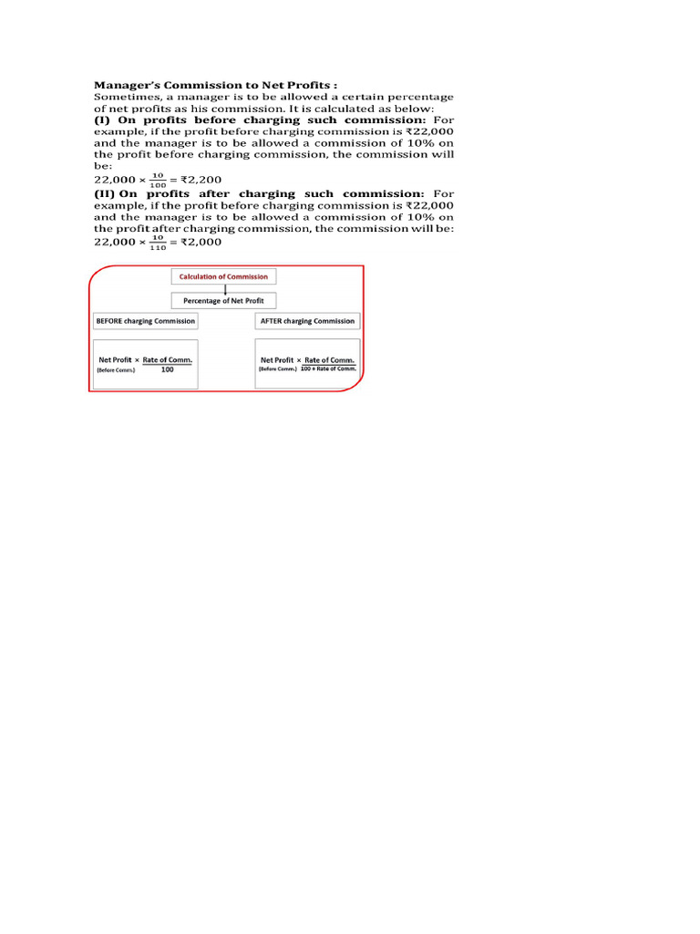 Manager Commission | PDF