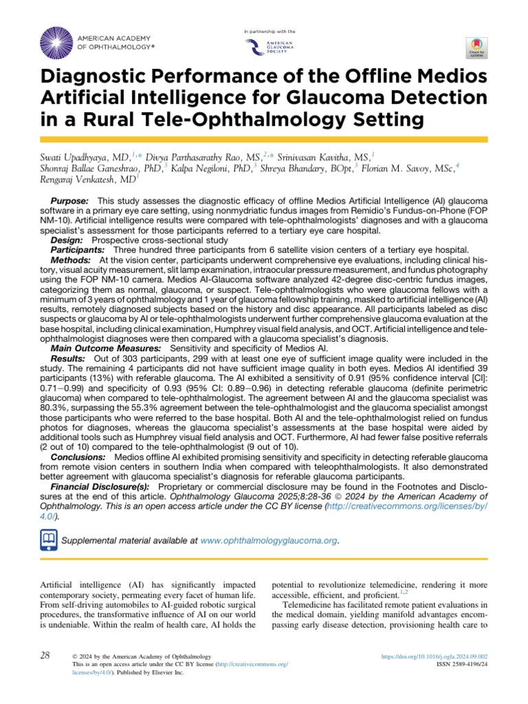 Artificial Intelligence For Glaucoma | PDF | Glaucoma | Ophthalmology